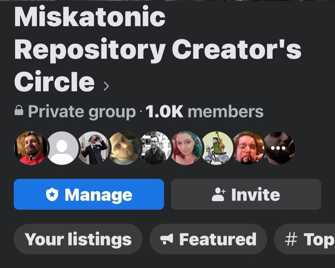 Miskatonic Repository Creators Circle hits 1000 members! - Call of ... Miskatonic Repository Creators Circle hits 1000 members! - Call of ...